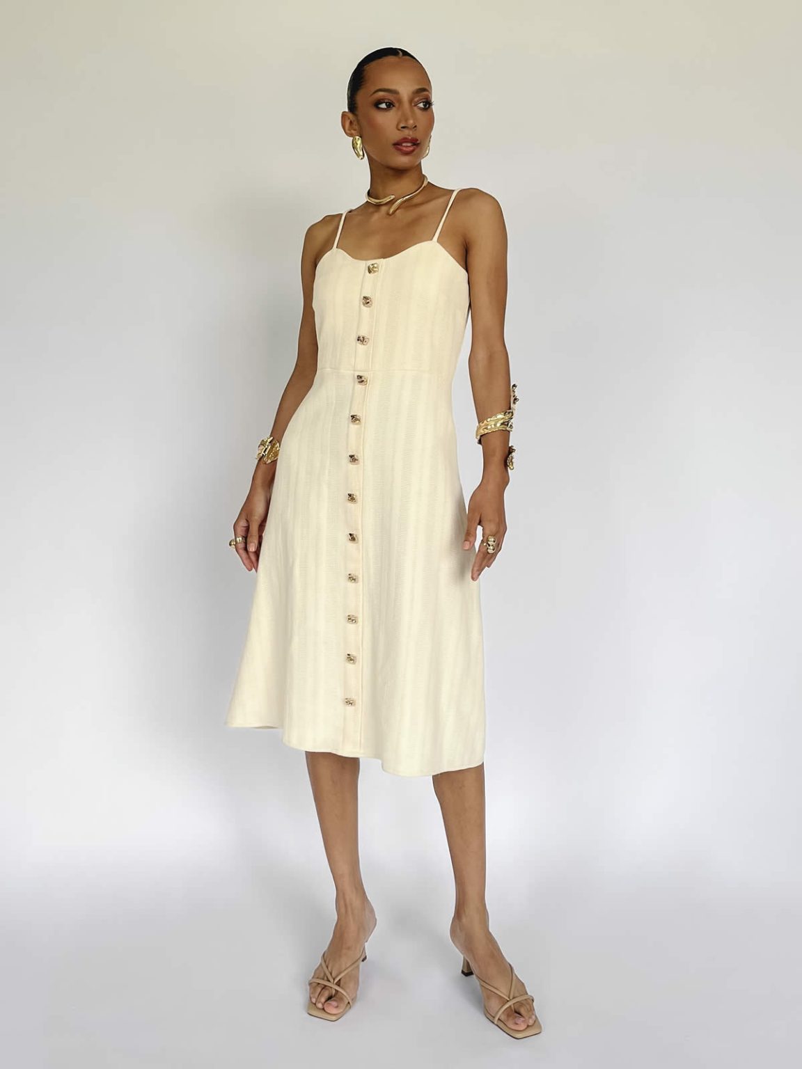 ELI DRESS BEIGE - Landa Shop